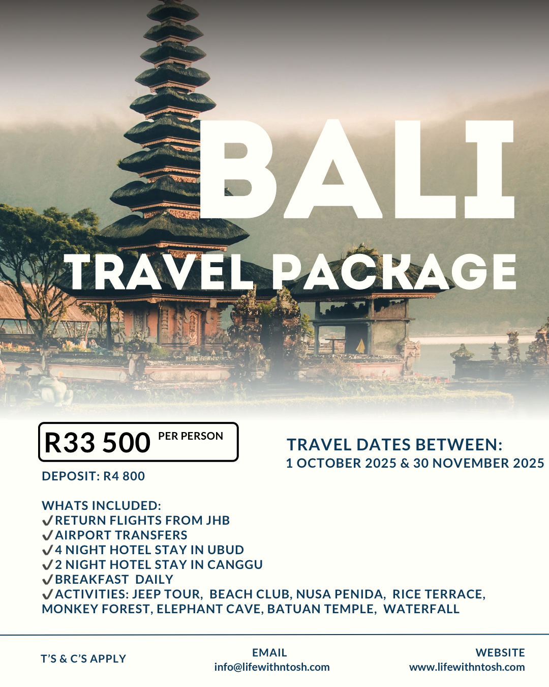 7 Day - Bali Travel Package – LifewithNtosh